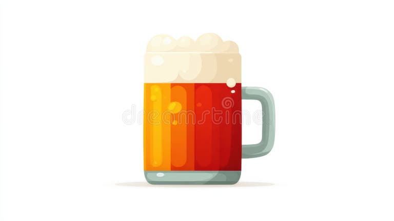 Frothy Mug of Root Beer with Bubbles on White Background. Generative AI ...