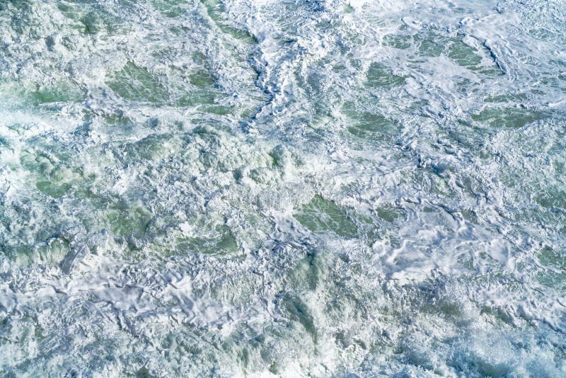 Frothy Water From The Ocean, Top View Of The Ocean Stock Photo - Image ...