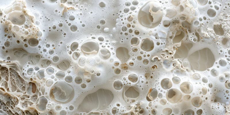 Frothy Sea Foam Texture on Wet Sand Macro Coastal Edge Background Stock ...