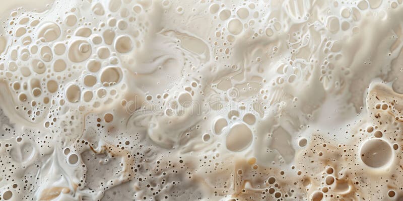 Frothy Sea Foam Texture on Wet Sand Macro Coastal Edge Background Stock ...