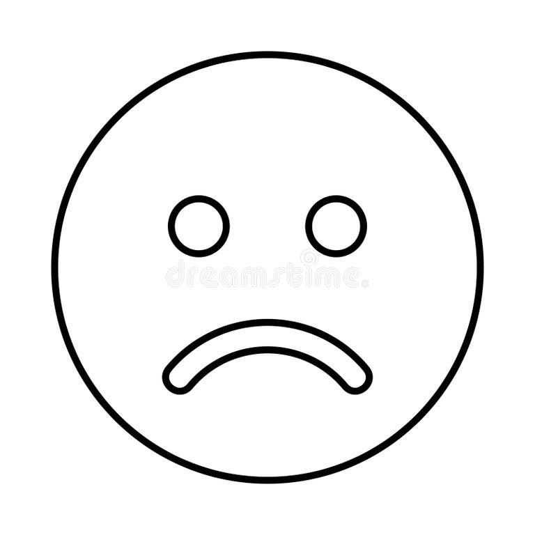 Frown Emoji Icon stock vector. Illustration of beautiful - 257537859
