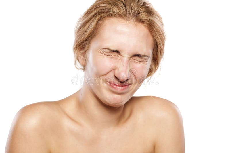 Frowning face stock image. Image of girl, natural, lady - 62346093