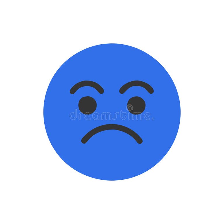 Frowning Face Icon for Expressions Stock Photo - Illustration of ...