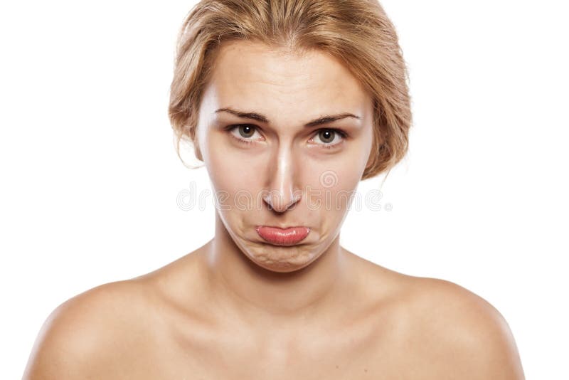 Frowning face stock photo. Image of hair, sadness, adult - 62346136