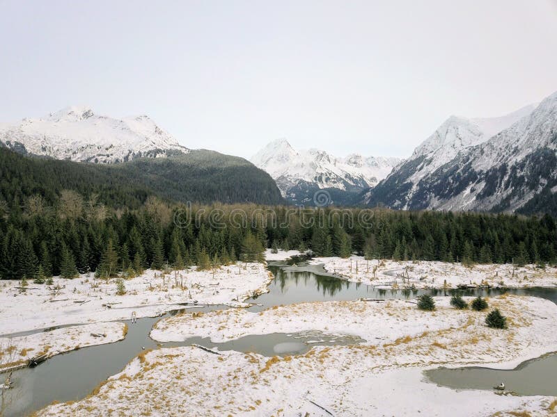 Frozen Alaska shipyard stock image. Image of gulf, lights - 138696255