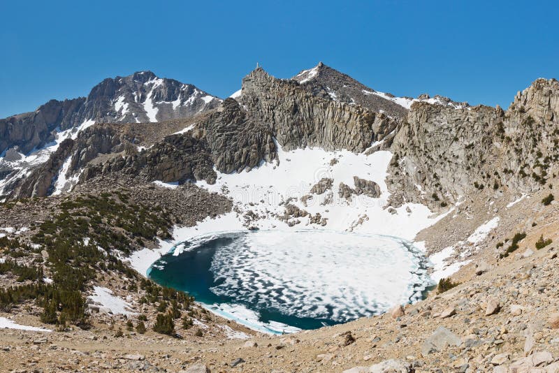 Frozen Alpine Lake stock image. Image of lake, alpine - 28704541