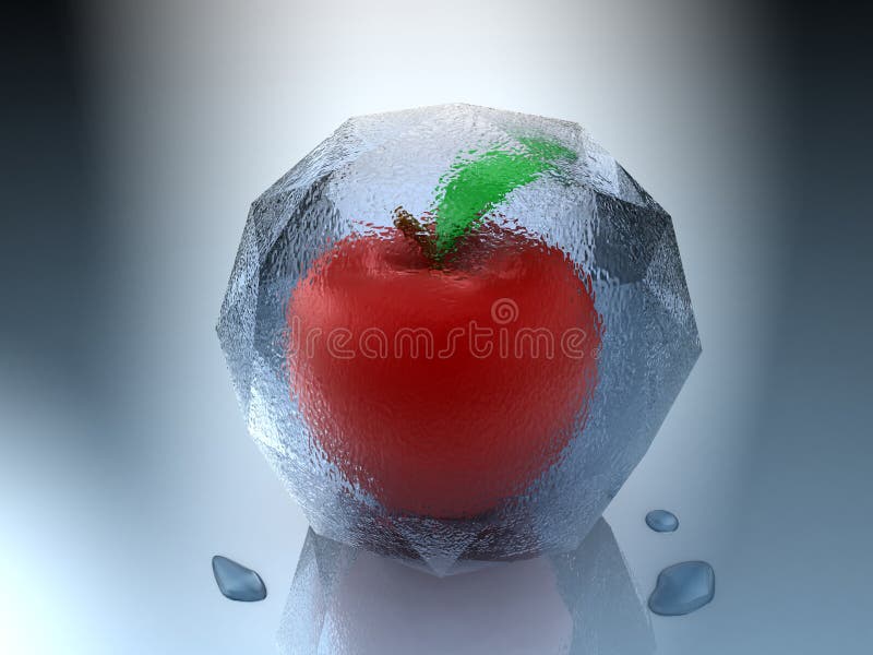 Frozen apple stock illustration. Illustration of apple - 21510402