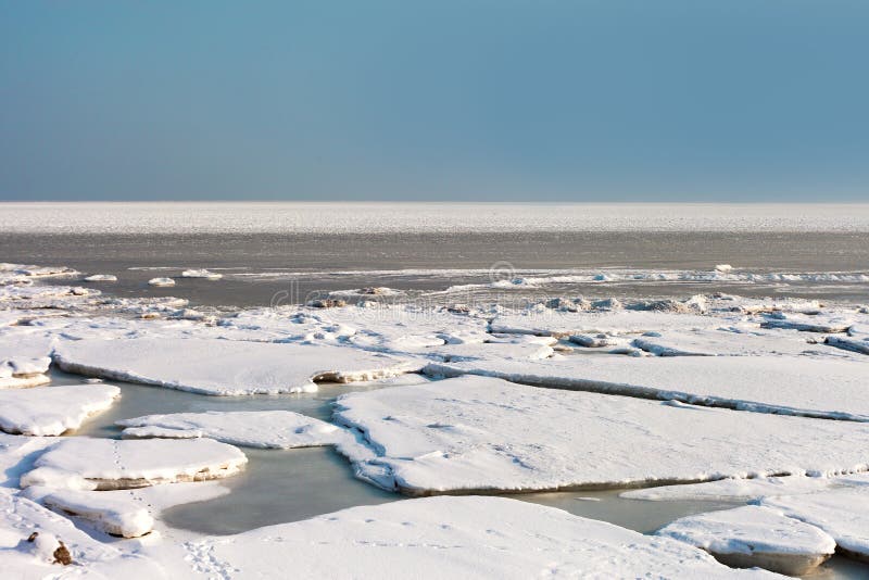 Frozen Baltic sea. stock image. Image of seascape, latvia - 29401095