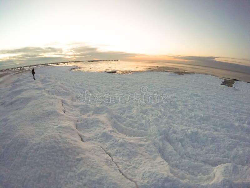 Frozen Beach View by the Baltic Sea Stock Image - Image of iceberg ...