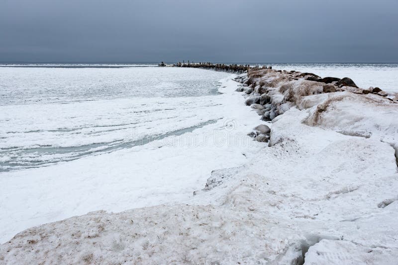 Frozen Beach in Cold Winters Day Stock Photo - Image of icelandic ...