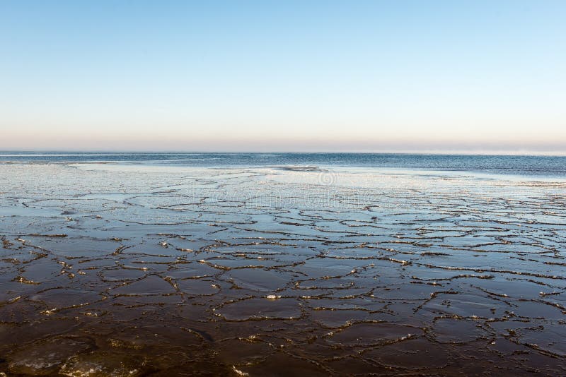 Frozen Beach View by the Baltic Sea Stock Image - Image of glacier ...