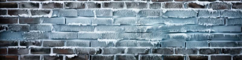 Frozen Beautiful Brick Texture Background Pattern. Generative AI Stock ...