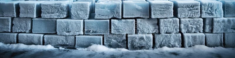 Frozen Beautiful Concrete Blocks Texture Background Pattern. Generative ...