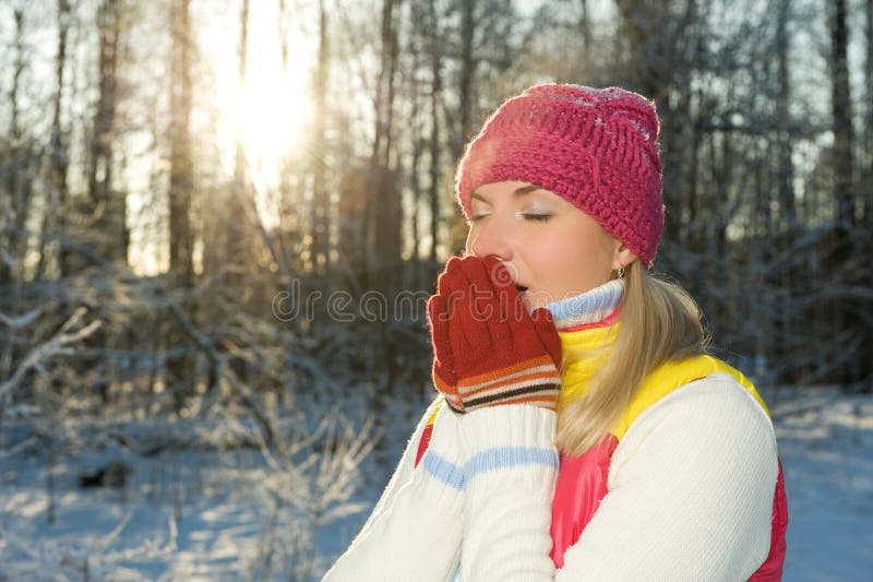Frozen beautiful woman stock image. Image of cold, attractive - 11668743