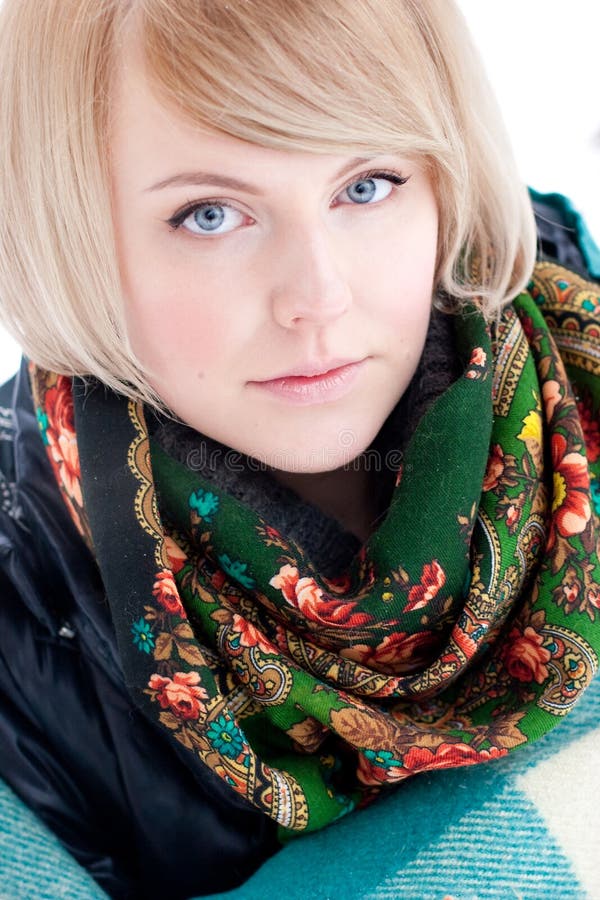 Frozen beautiful woman stock image. Image of cute, female - 18514819