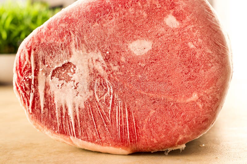 Frozen beef stock image. Image of veal, fridge, round - 50464491