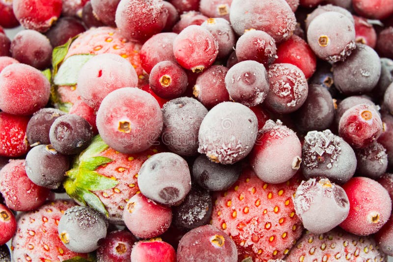 Frozen berries with macro stock photo. Image of crystal - 88174084