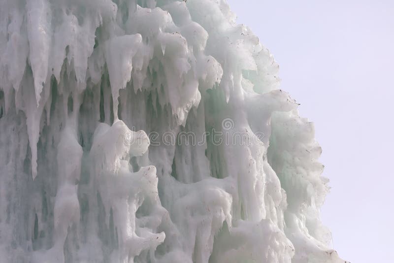 Frozen Blocks of Ice Icicles Stalactites Stock Photo - Image of wintry ...
