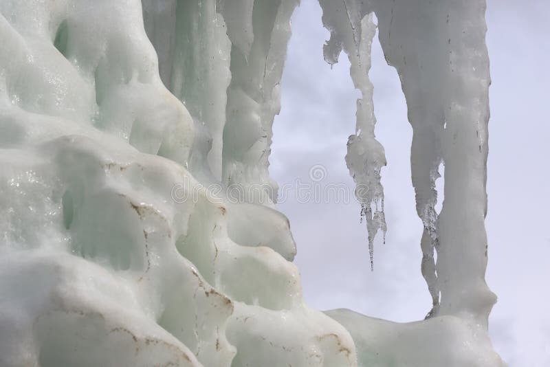 Frozen Blocks of Ice Icicles Stalactites Stock Photo - Image of wintry ...