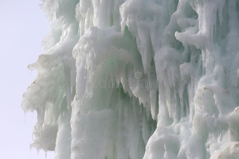 Frozen Blocks of Ice Icicles Stalactites Stock Photo - Image of wintry ...