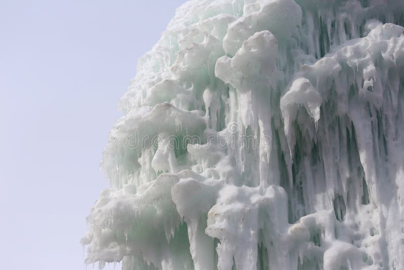 Frozen Blocks of Ice Icicles Stalactites Stock Photo - Image of wintry ...