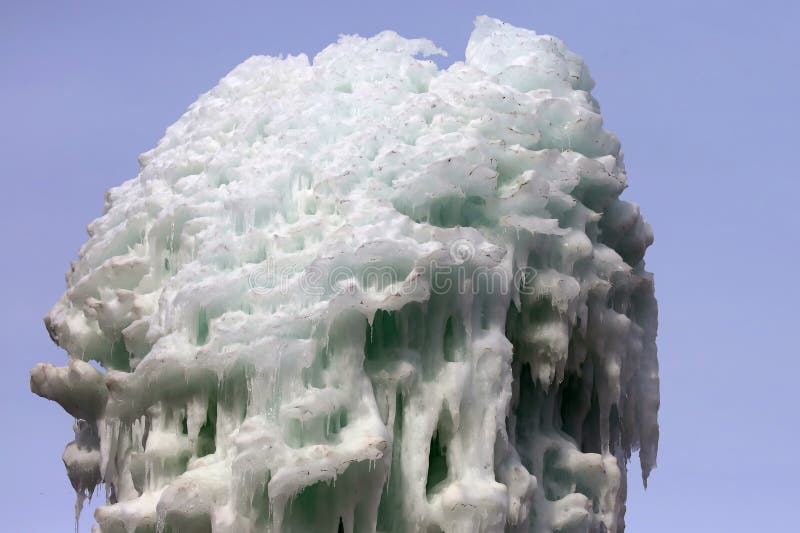 Frozen Blocks of Ice Icicles Stalactites Stock Photo - Image of wintry ...