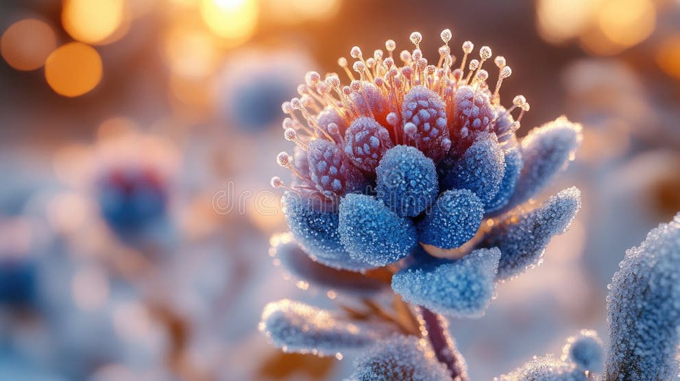 A frozen bloom up close stock image. Image of closeup - 372726487