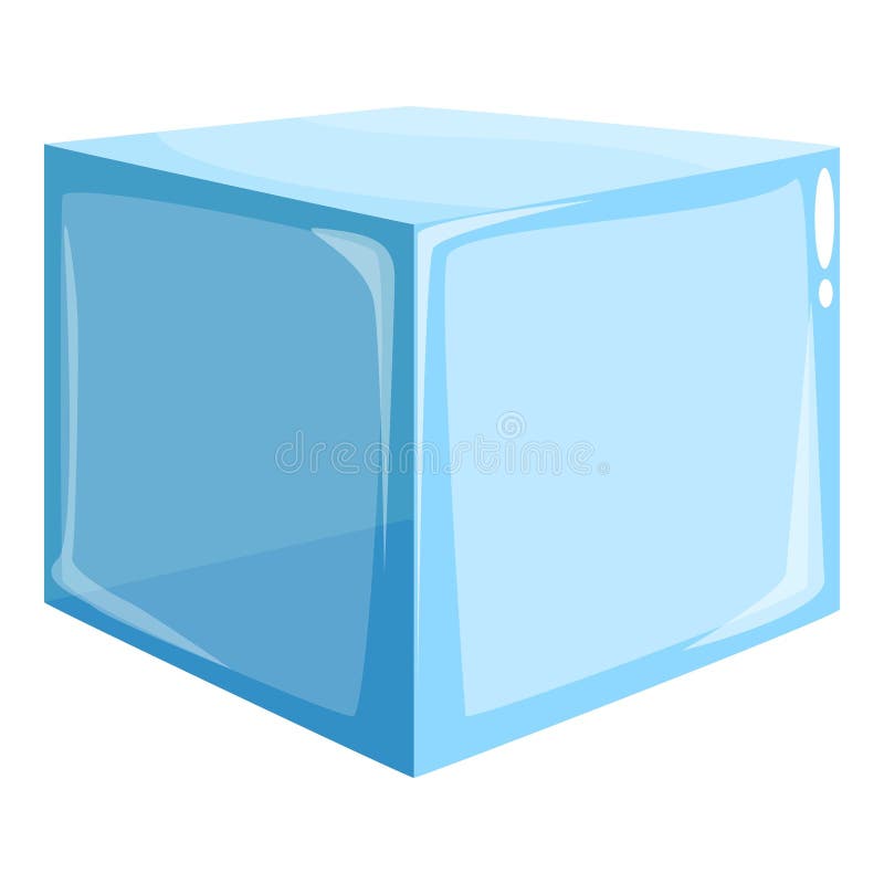 Frozen Blue Ice Cube Making Cold Drink Icon Stock Illustration ...