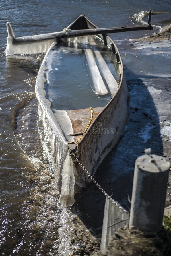 Frozen boat stock image. Image of snow, vehicle, winter - 28049865