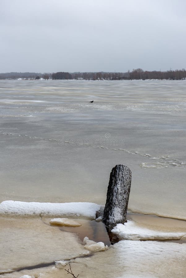 Frozen Bodies of Water in Deep Winter Under Snow Stock Image - Image of ...