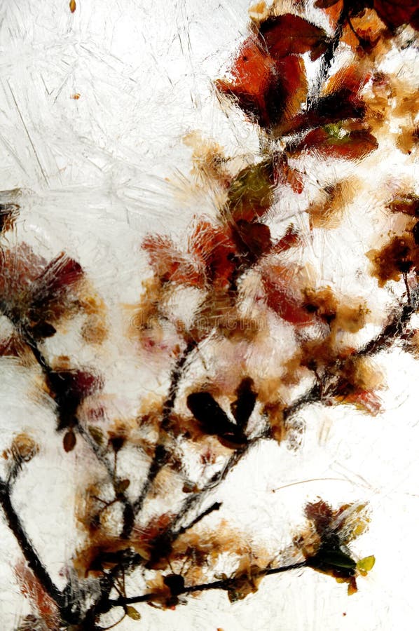 Frozen Branches and Copper Wire Stock Photo - Image of frozen, black ...