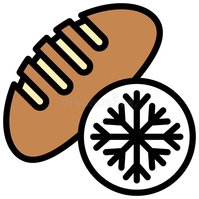 Frozen Bread Icon, Bakery and Baking Related Vector Stock Vector ...