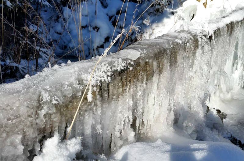 Frozen bridge stock photo. Image of landscape, blue, glacier - 84836110