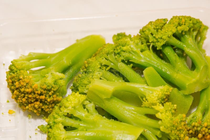 Frozen Broccoli. Broccoli in the Ice. Broccoli from the Freezer Stock ...