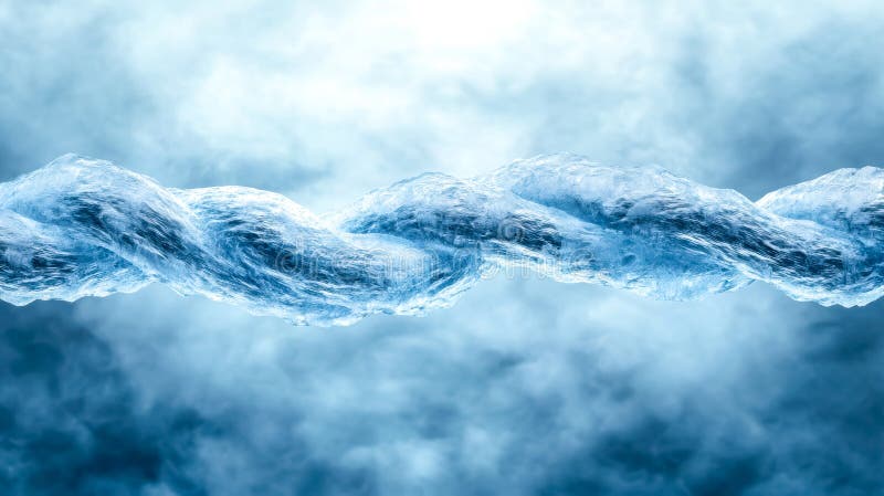 Frozen Cables Bending Under the Weight of Ice in a Blizzard Stock Photo ...