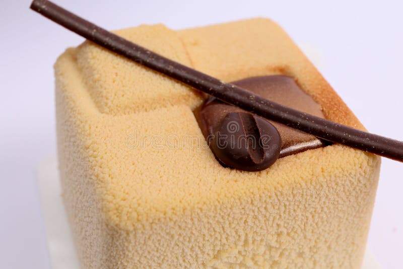 Frozen Cake Made by Coffee Ice Cream Cube, Close-up, Vertical Stock ...