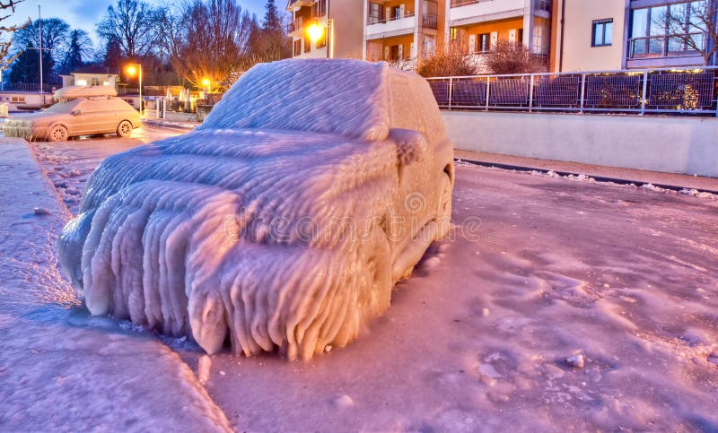 Frozen Car stock image. Image of bench, light, frost - 23224367