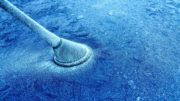 Frozen car antenna stock photo. Image of frozen, antenna - 104208602