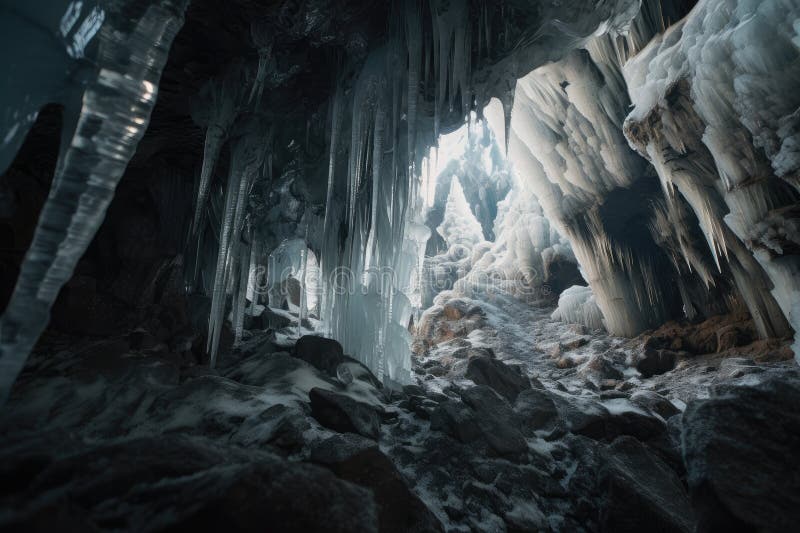 Frozen Cavern, Showing Different View of the Same Scene: Close-up of ...