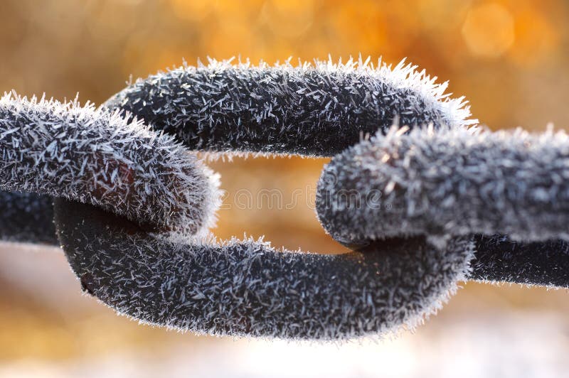 Frozen chain stock image. Image of hoar, chain, cold, winter - 2221797