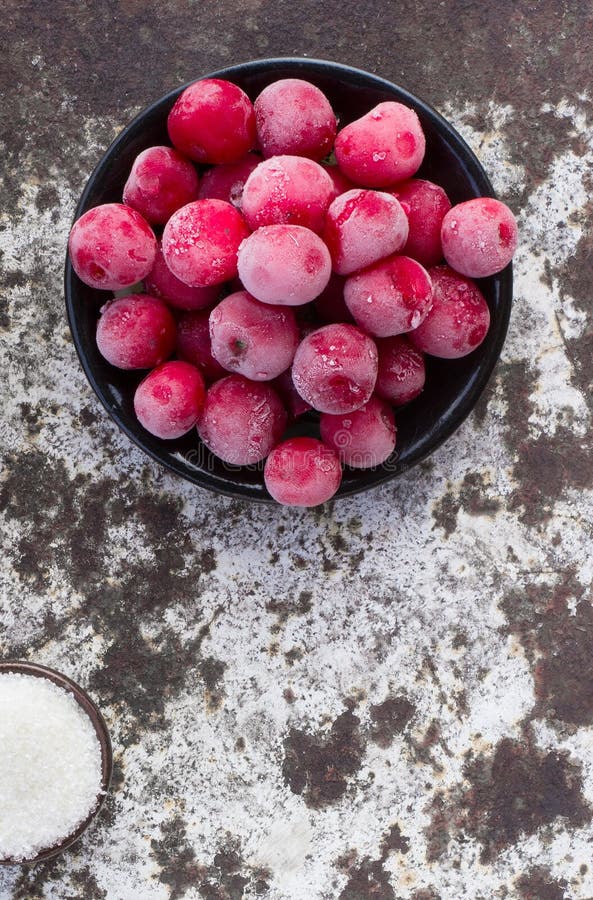 Frozen cherries stock photo. Image of berry, fruit, closeup - 63128528