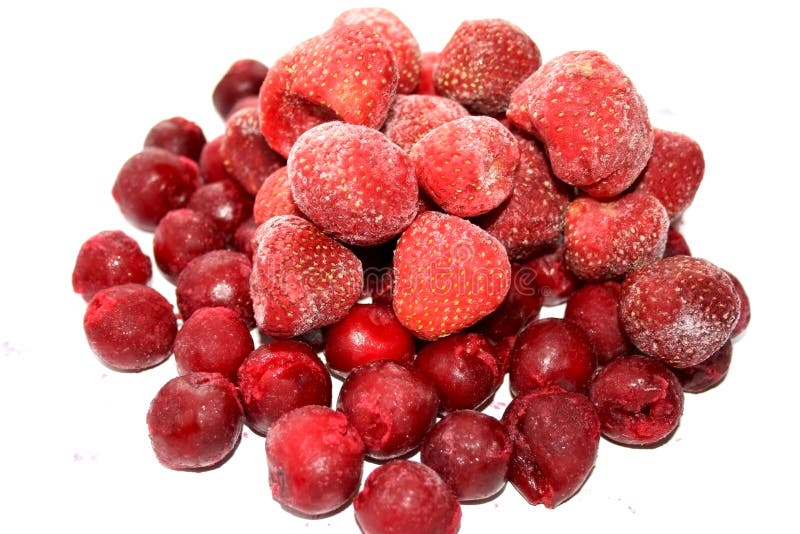Frozen Cherries and Strawberry Stock Photo - Image of juice, mode: 7969274