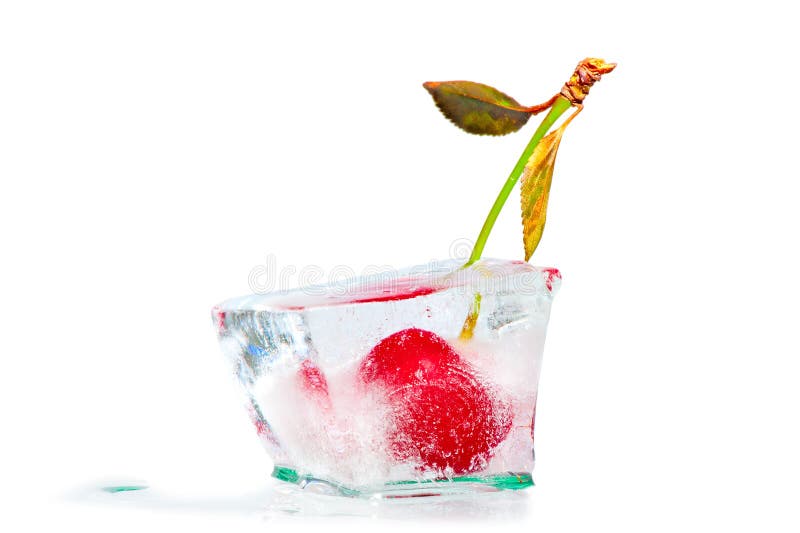 Frozen cherry cocktail stock image. Image of food, juicy - 35517037