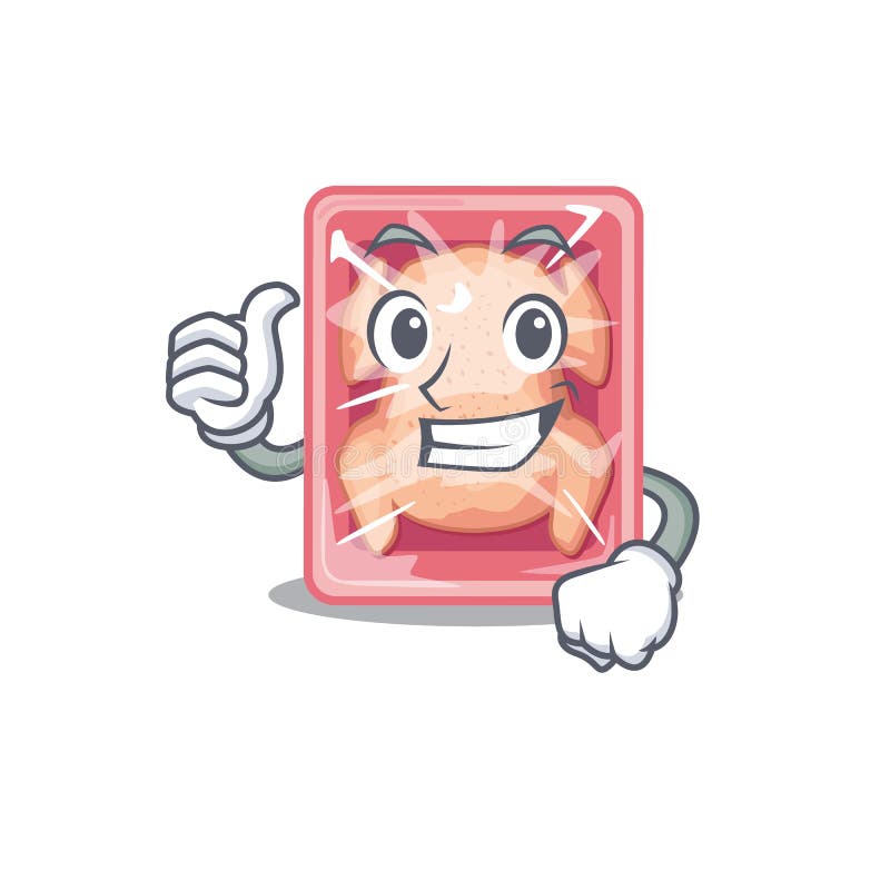 Frozen Chicken Cartoon Character Design Making OK Gesture Stock Vector ...