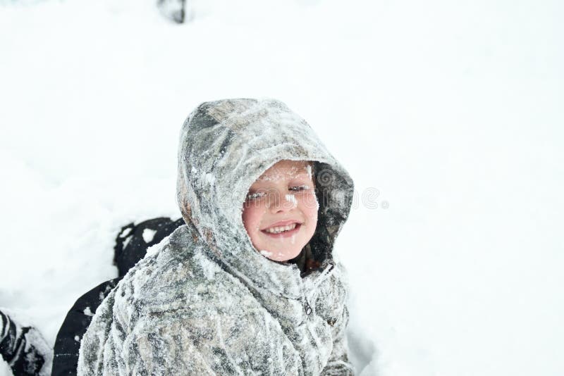 Frozen child stock photo. Image of covered, cold, snow - 17282936