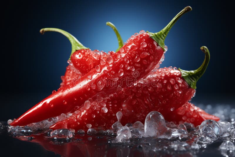 Frozen Chilli stock illustration. Illustration of colours - 302306377