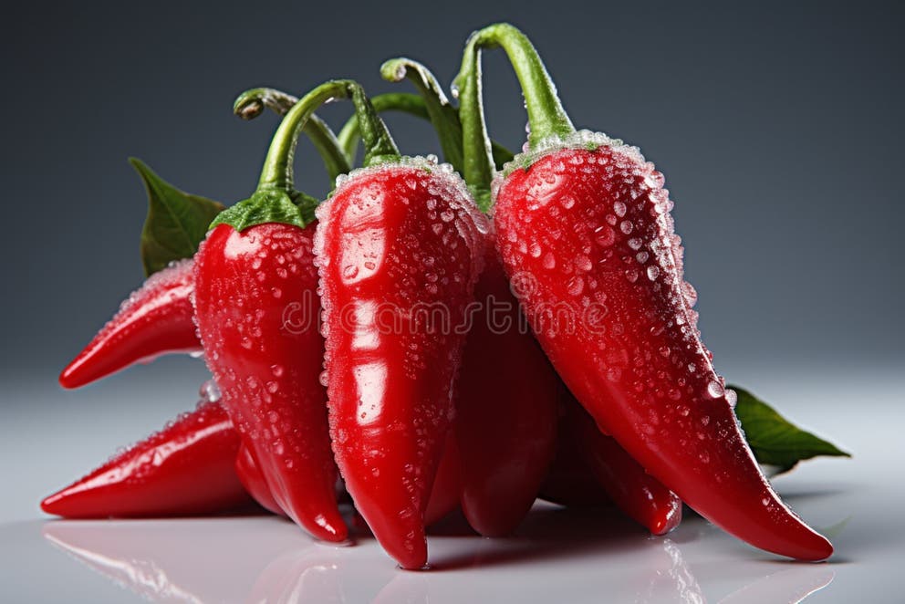Frozen Chilli stock illustration. Illustration of organic - 302306402