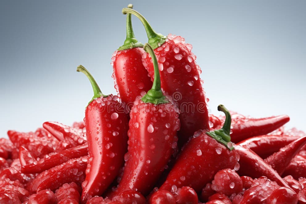 Frozen Chilli stock illustration. Illustration of homemade - 302306409