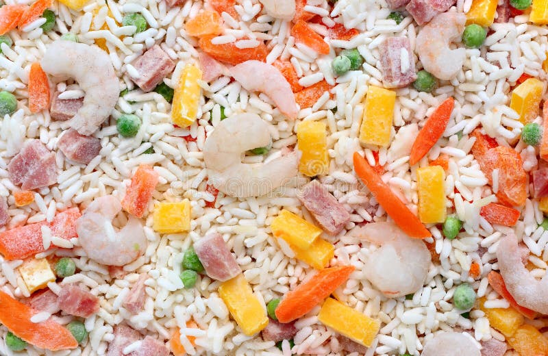 Frozen Chinese Fried Rice Background Stock Photo - Image of ingredients ...