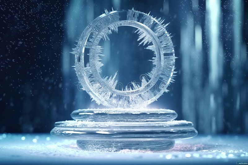 Frozen Circle Abstract Art stock illustration. Illustration of sparkle ...